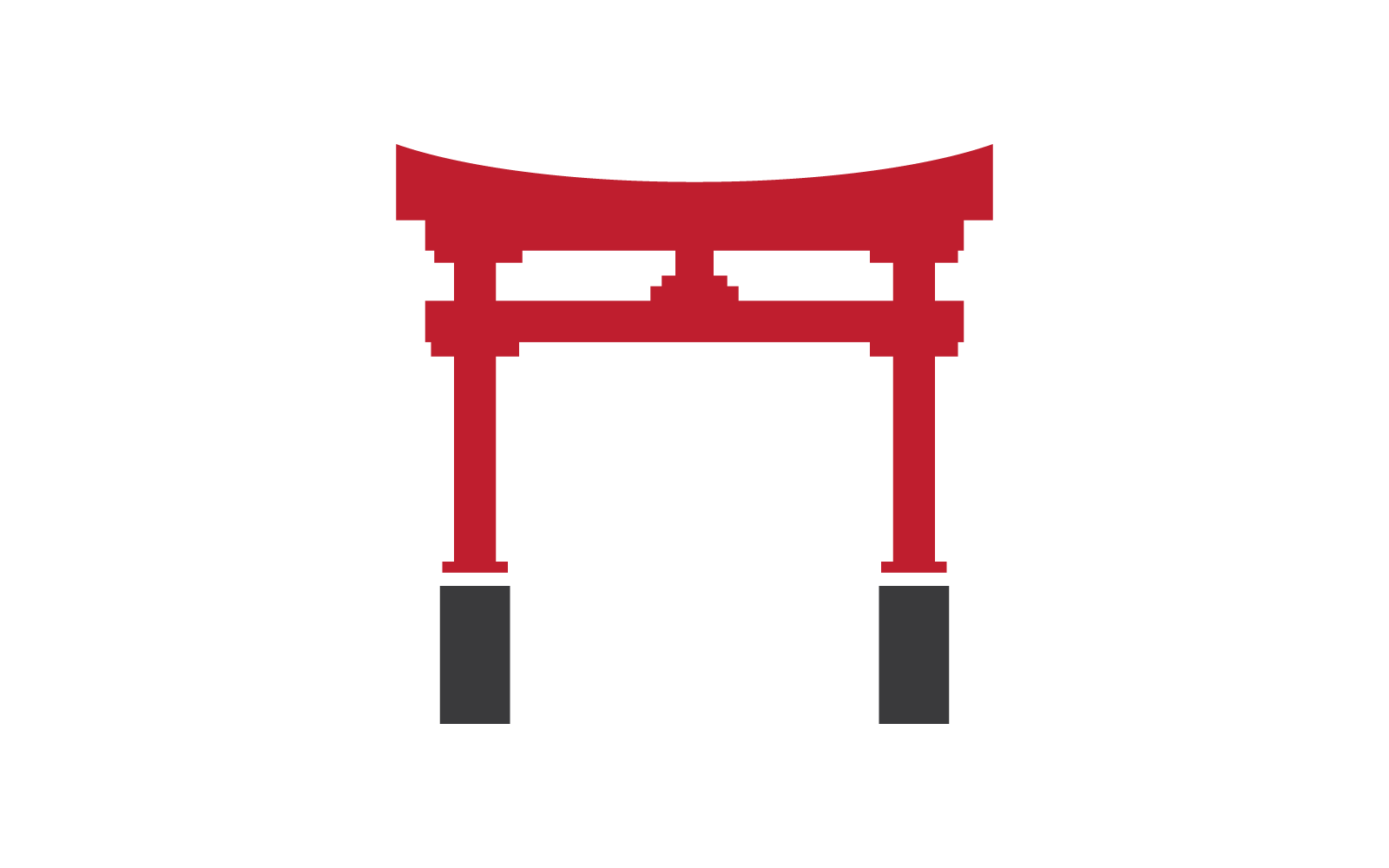 Torii gate ilustração logotipo vector design plano