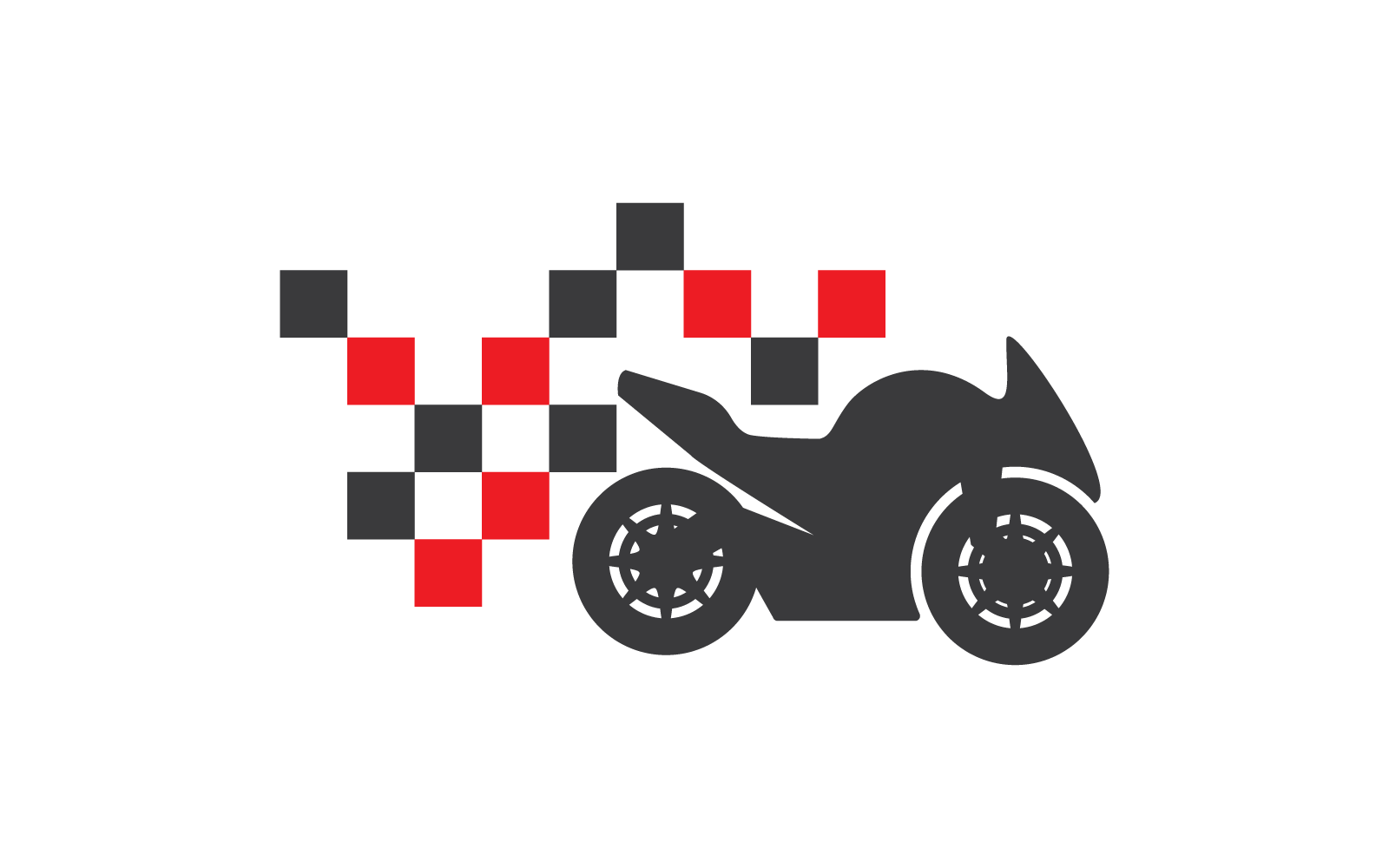 Modèle de conception de vecteur de logo de sport de moto