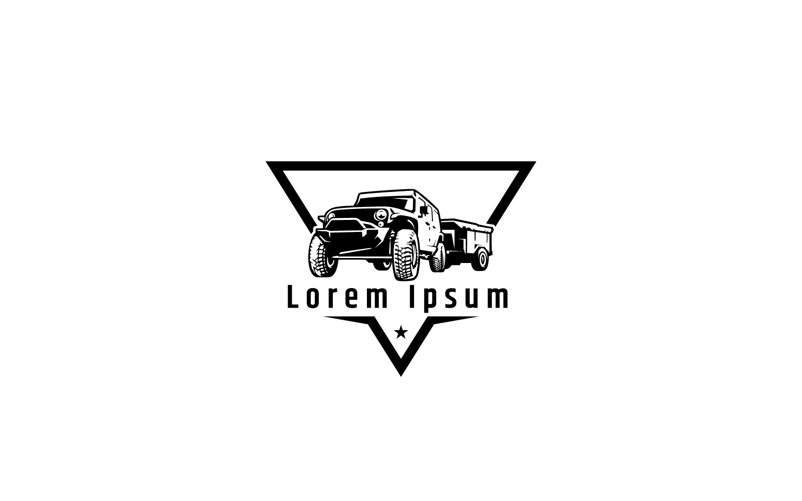 Modèle de conception de logo de camion unique
