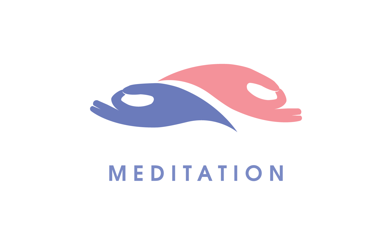 Meditación yoga logo icono plantilla vector diseño plano