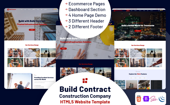 HTML Website Templates for Construction Websites 👷 Monster ONE
