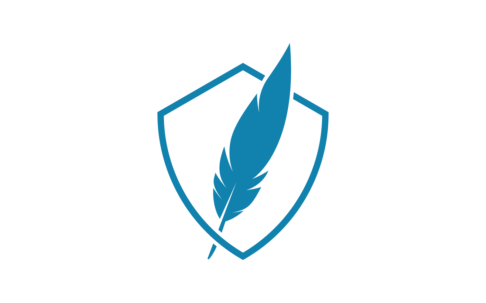 Pluma logo icono vector plantilla de diseño plano