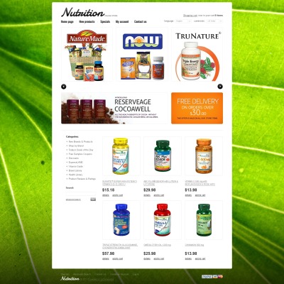 Nutrition Store Templates | TemplateMonster