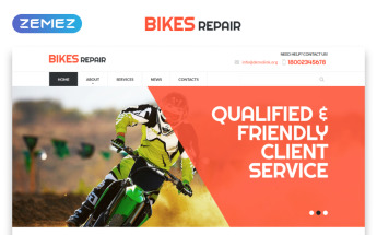 Website Vorlage #54809 für Fahrrad Shop