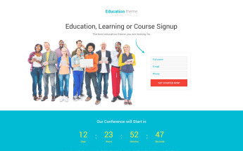 Education Responsive Landing Page Template #58518
