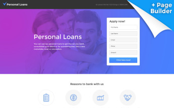 Financial Advisor Responsive Landing Page Template #59234