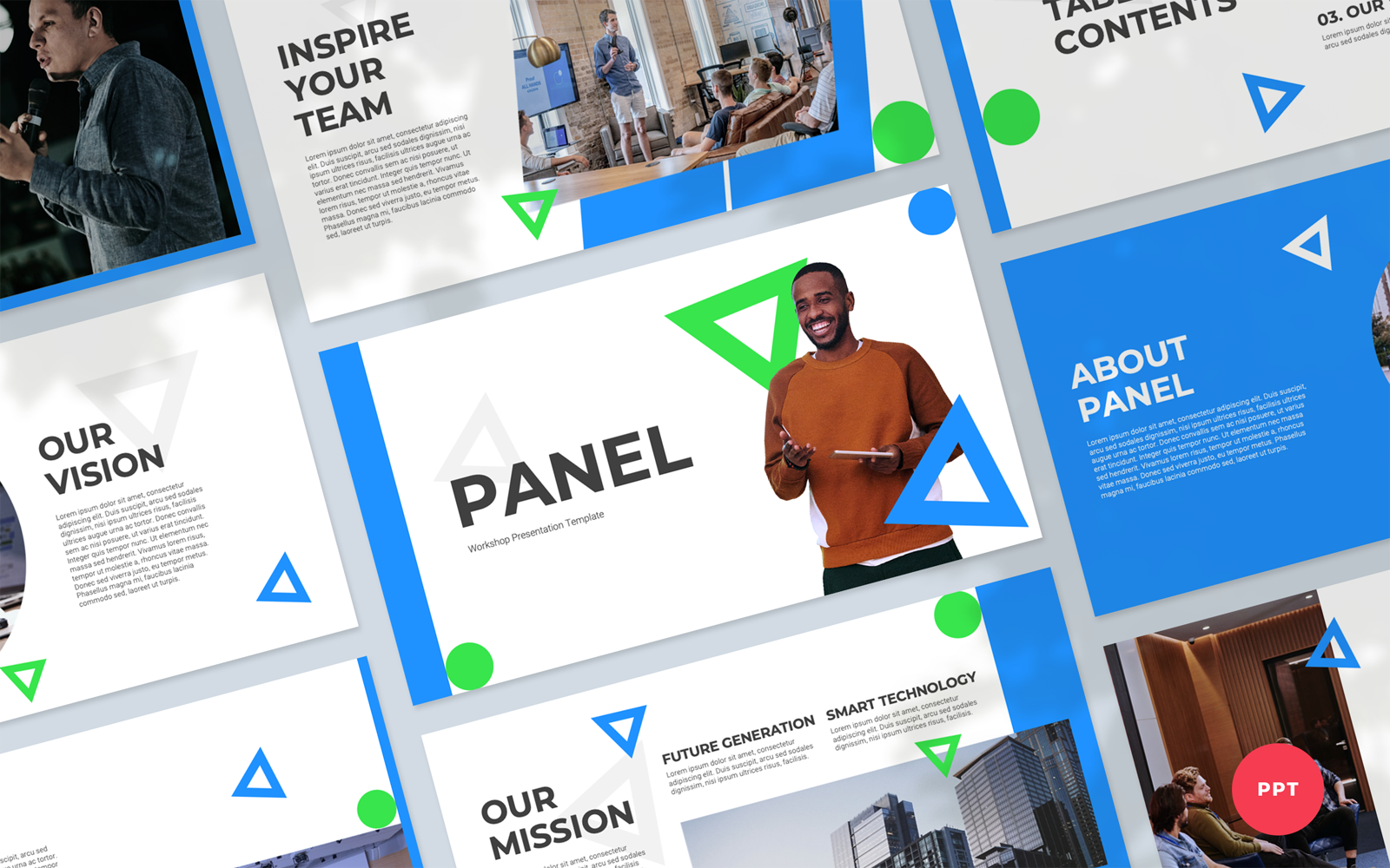 Panel - Workshop Presentation PowerPoint Template Template PowerPoint ...