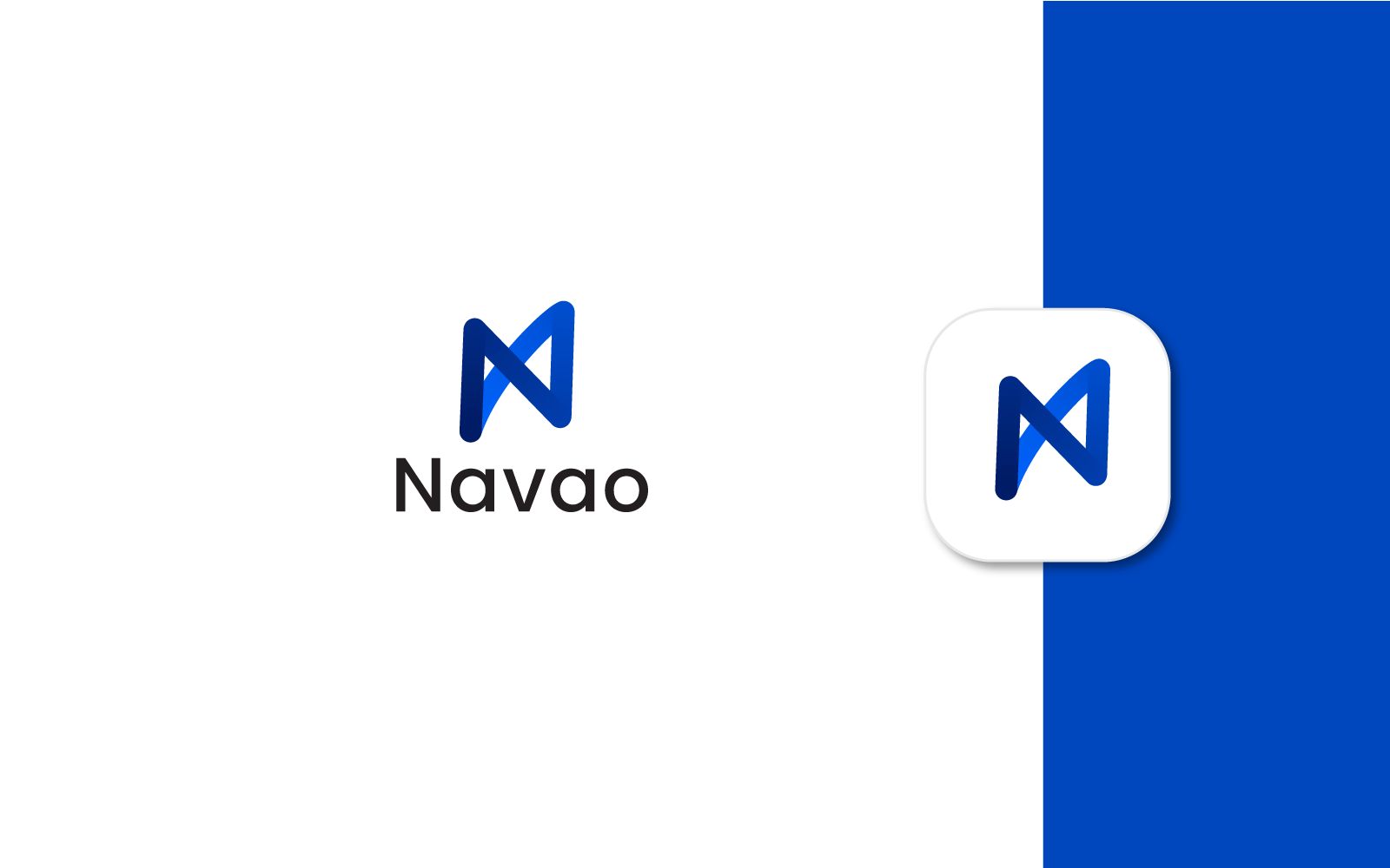 Blendy Glossy Letter N Logo Design With Mobile App Icon Design