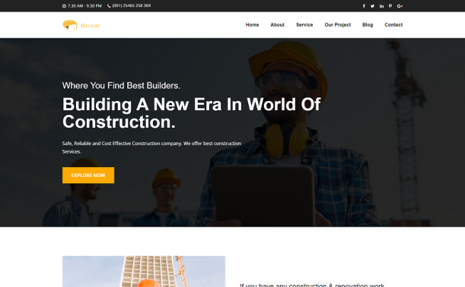 HTML Website Templates for Construction Websites 👷 Monster ONE