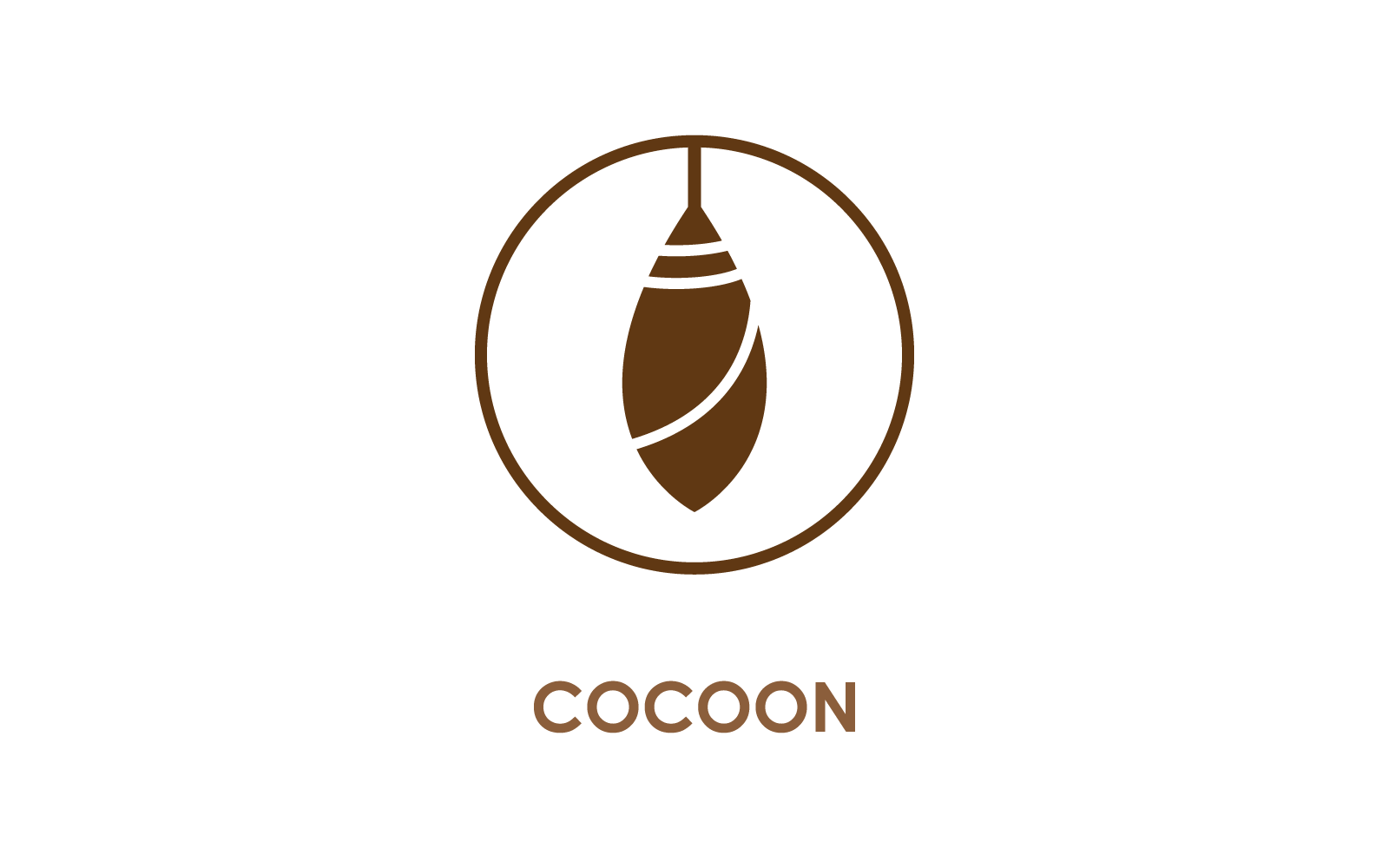 Conception de vecteur dicône de logo dillustration de cocon