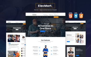 Elecmart - Repair and Multi Services Website Template #153397