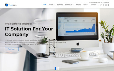 Techsol - It Services and Business Solutions Website Template #185424