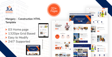 Mengary - Construction HTML5 Template #234847