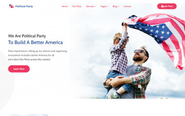 Political Party - Political Candidate Bootstrap Website Template #238978