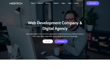 Webtech - Web Development Services HTML5 Responsive Website Template #301213