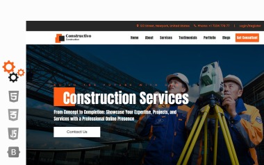 Constructivo - Construction Building HTML Template #346320