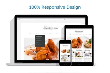 Cafe and Restaurant Responsive Website Template #41404