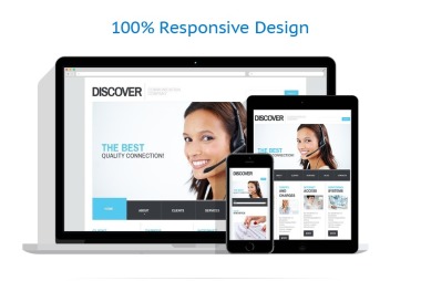 Communications Responsive Website Template #42341