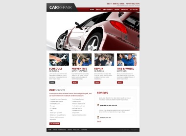 Car Repair Website Template #42561