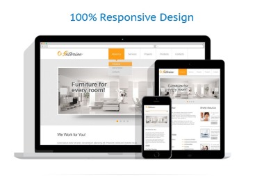 Interior Design Responsive Website Template #43489