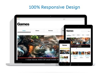 Games Responsive Website Template #43546