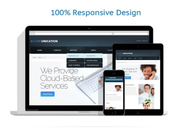 Communications Responsive Website Template #44201