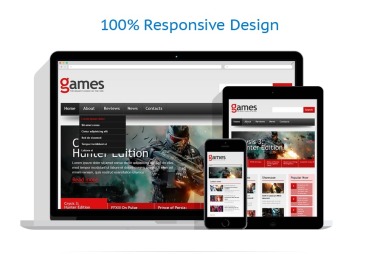 Games Responsive Website Template #44332