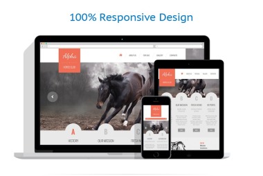 Horse Responsive Website Template #46921