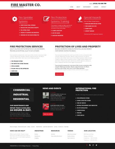 Fire Department Responsive Website Template #48099