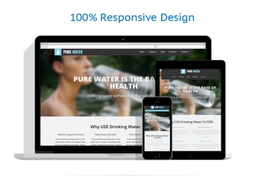 Water Responsive Website Template #49211