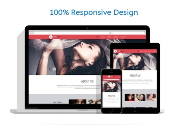 Model Agency Responsive Website Template #50453