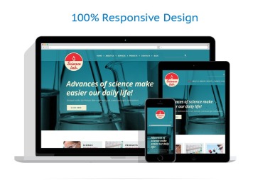Science Lab Responsive Website Template #50688