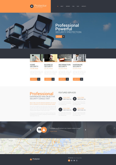 Security Responsive Website Template #51095