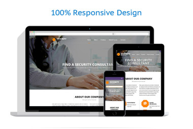Security Responsive Website Template #52687
