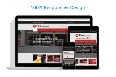 Fire Department Responsive Website Template #53642
