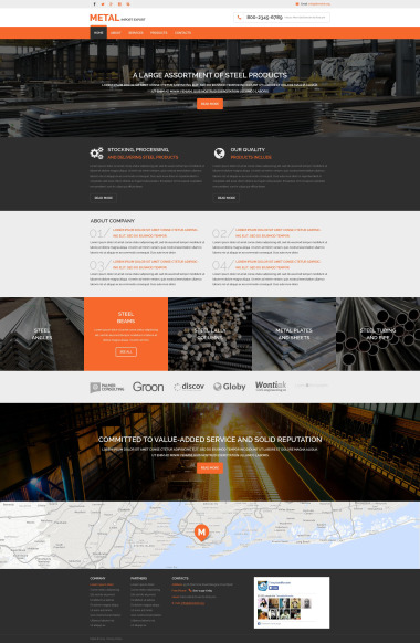 Steelworks Responsive Website Template #53971