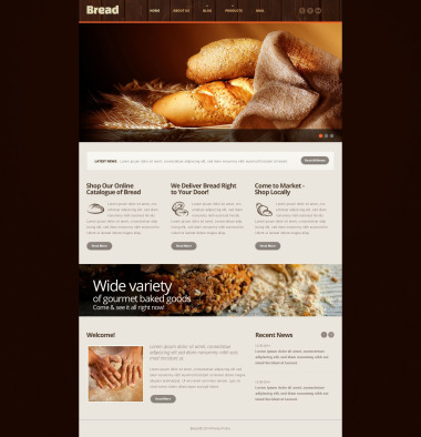 Bakery Responsive Website Template #54011
