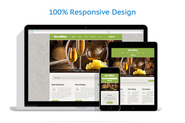 Wine Responsive Website Template #54014