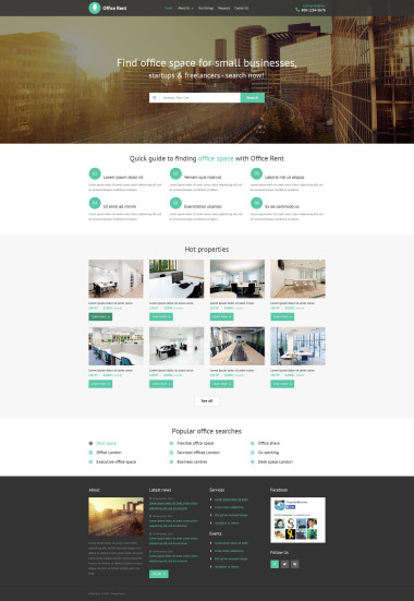 Office Responsive Website Template #54844