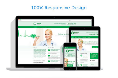 Medical Responsive Website Template #54949