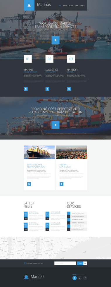 Maritime Responsive Website Template #55243