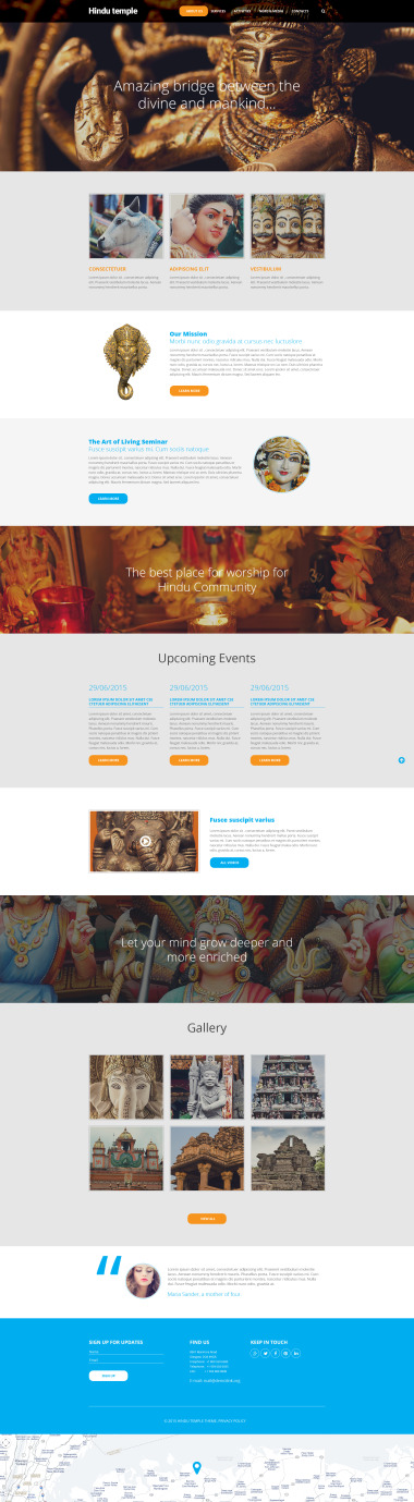 Hindu Temple Website Template #56030