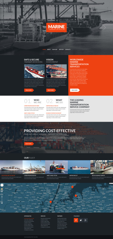 Maritime Responsive Website Template #57921