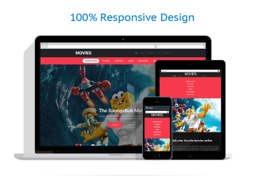 Movie Responsive Website Template #57969