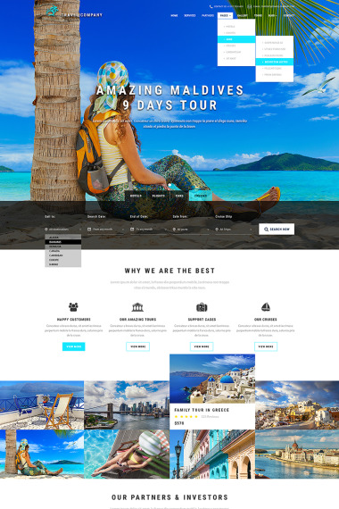 Travel Booking Website Template #65686