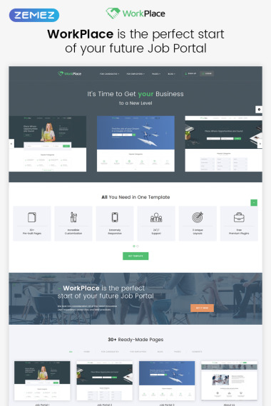 WorkPlace - Job Portal Multipage HTML5 Website Template #68598