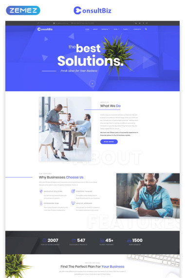 ConsultBiz - Financial Advisor Multipage Classic HTML Bootstrap Website ...