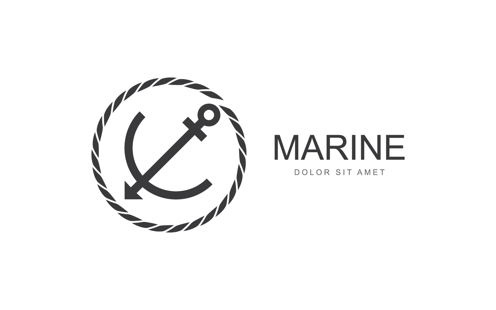 Çapa logo illüstrasyon şablonu vektör tasarımı