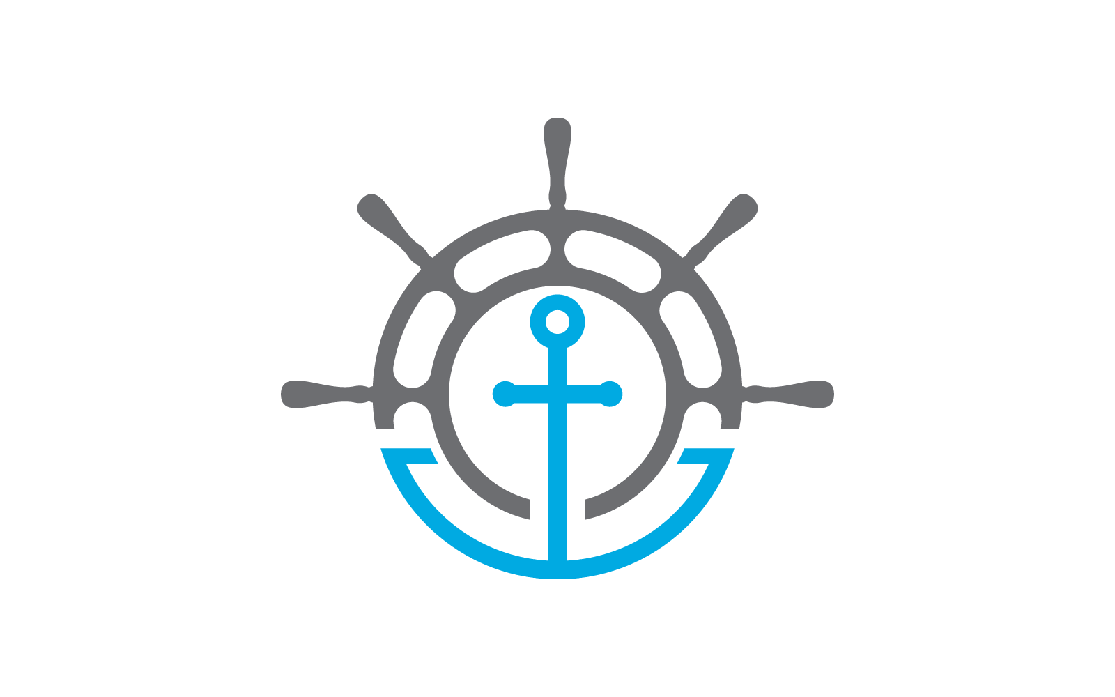 Modelo de ícone de vetor de logotipo de âncora