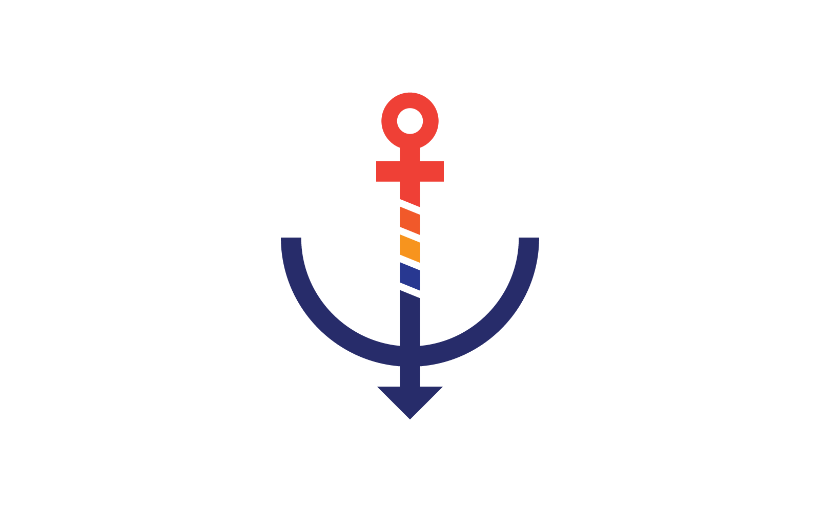 Modelo de logotipo de ícone de âncora - TemplateMonster